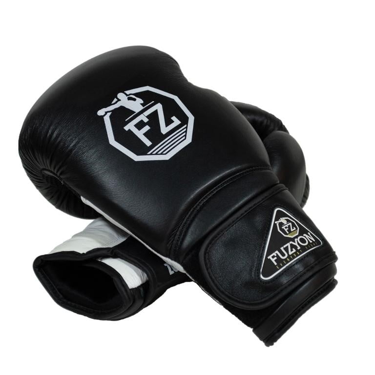 Luva de Boxe Fuzyon Couro Preta
